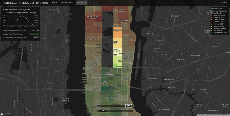 Manhattan Population Explorer : les pulsations de Manhattan – Master ...